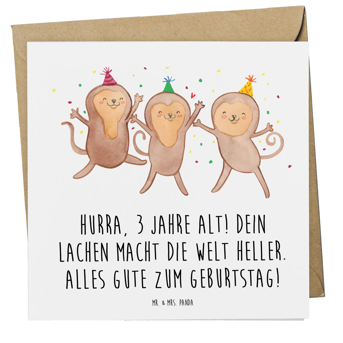Deluxe Card Hurra, 3 Jahre alt! Dein Lachen macht die Welt heller. All ...